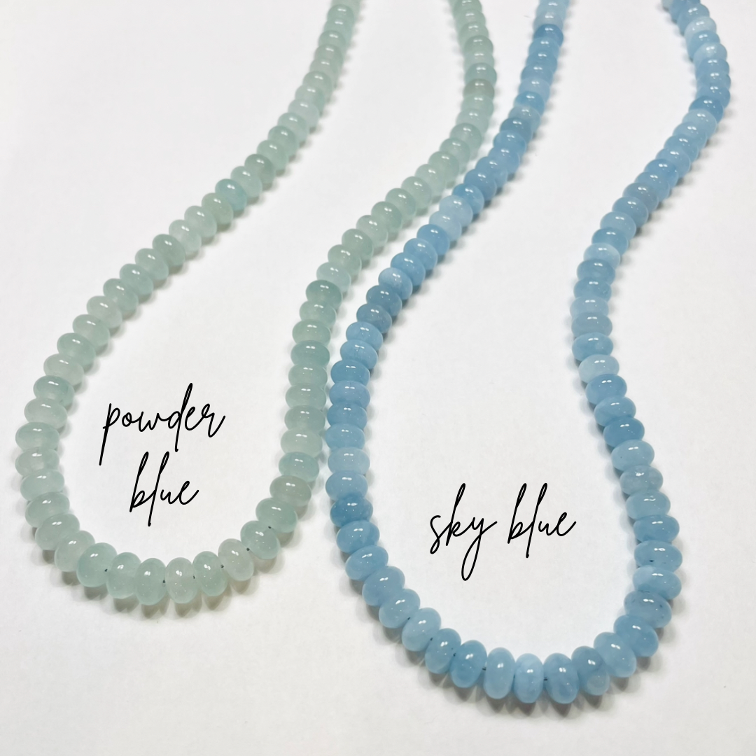 sky blue candy necklace – Theodosia Jewelry