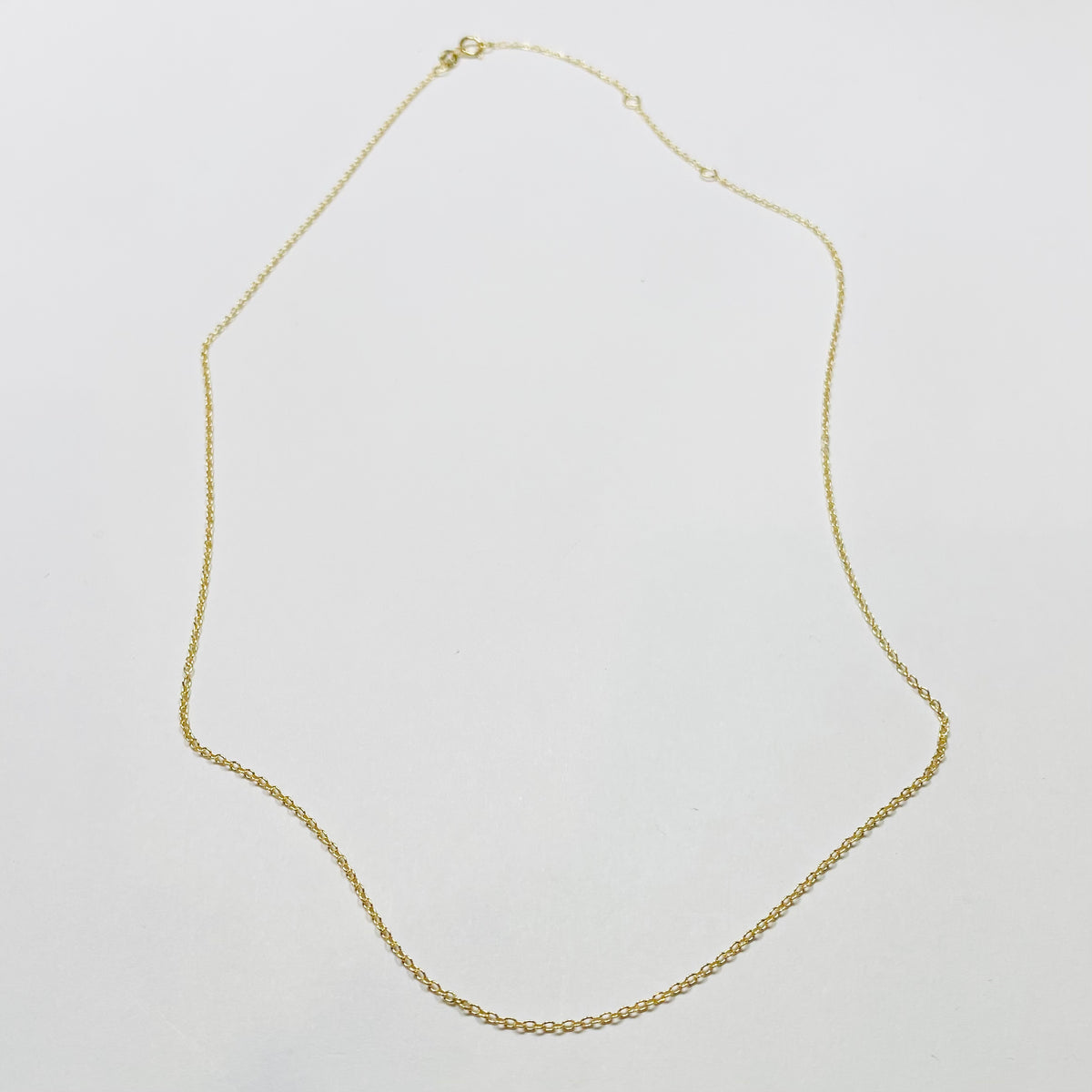 14 kt gold micro rolo chain – Theodosia Jewelry