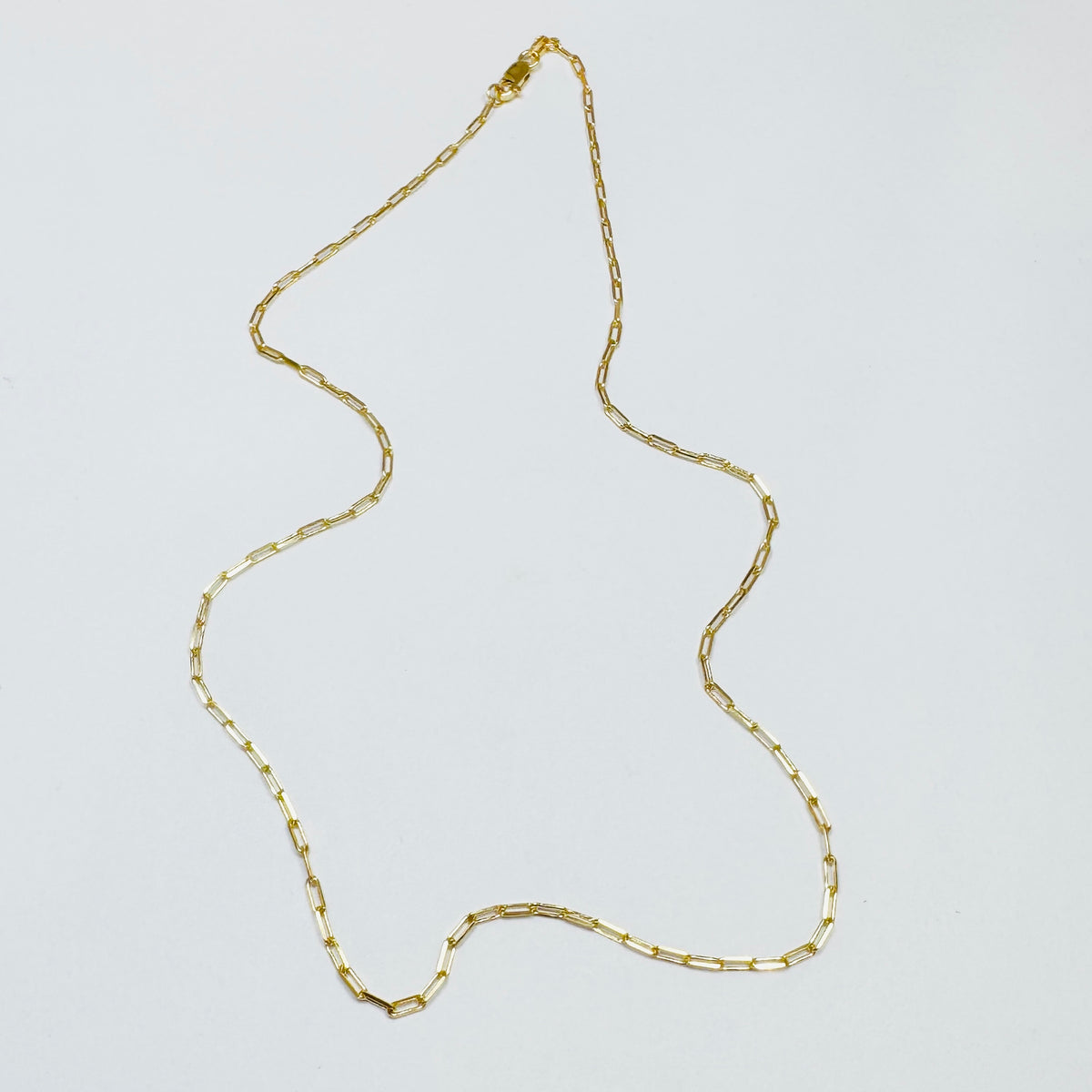 mini paperclip chain, 14k gold 4x1 16 in – Theodosia Jewelry