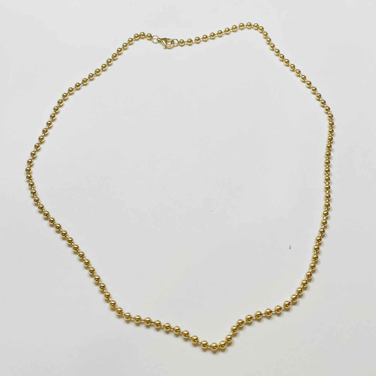 14k gold heavy ball chain – Theodosia Jewelry